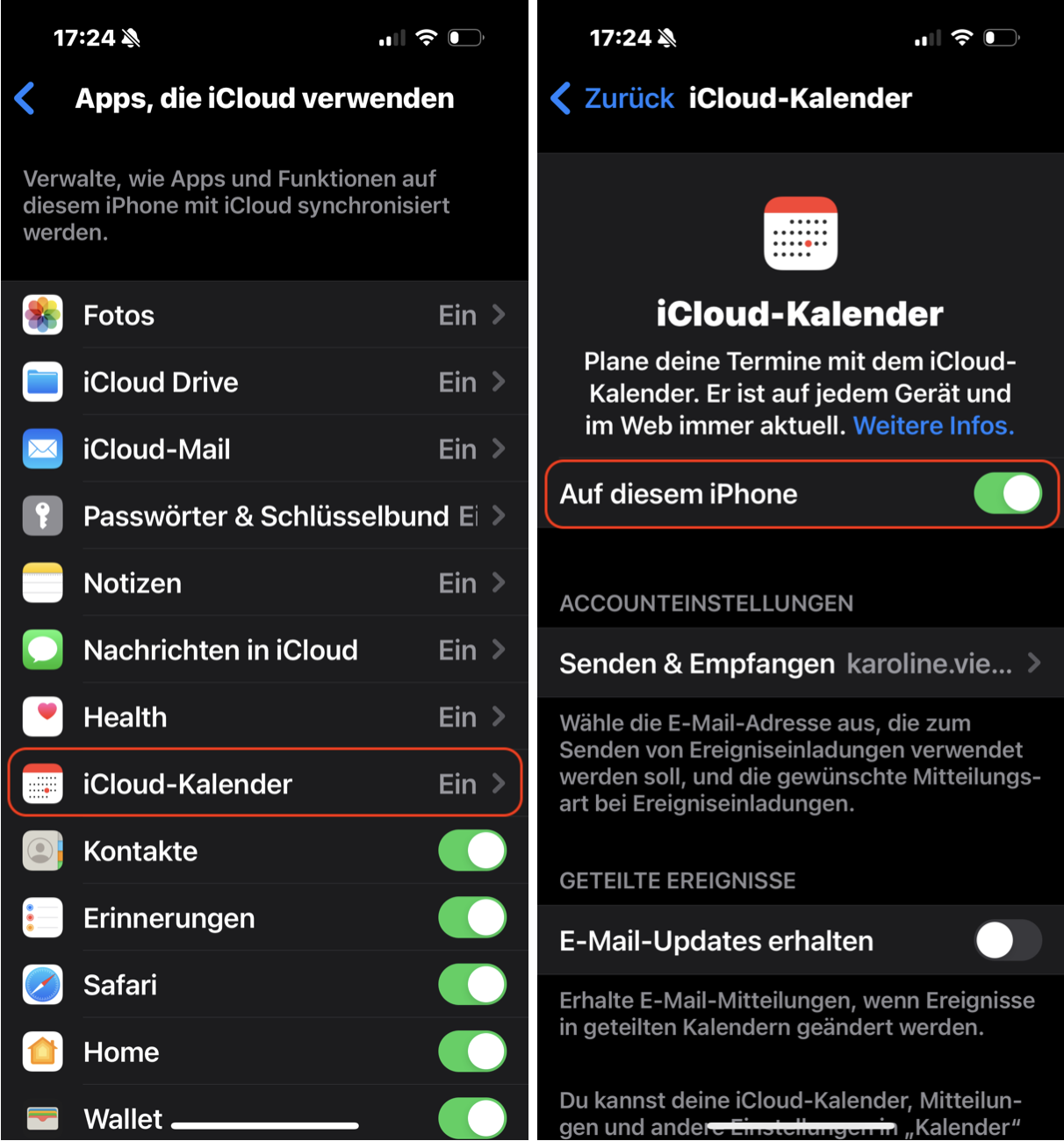 Outlookkalender im iPhone und MacBook aut… - Apple Community