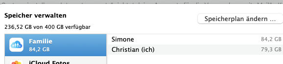 Speicherplatz von 400gb wird angezeigt - Apple Community