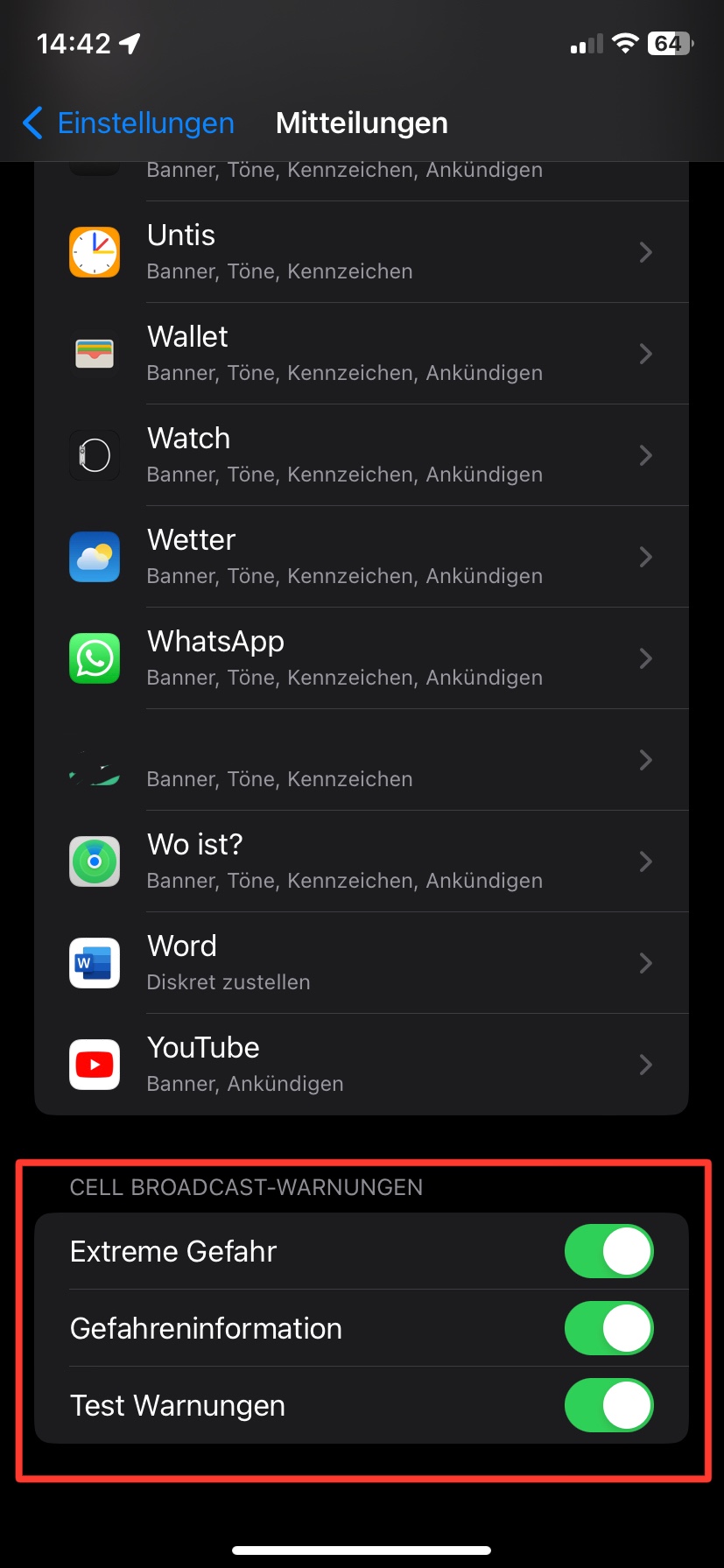 Warnmeldung am 09.03. um 11:05 nicht erha… - Apple Community