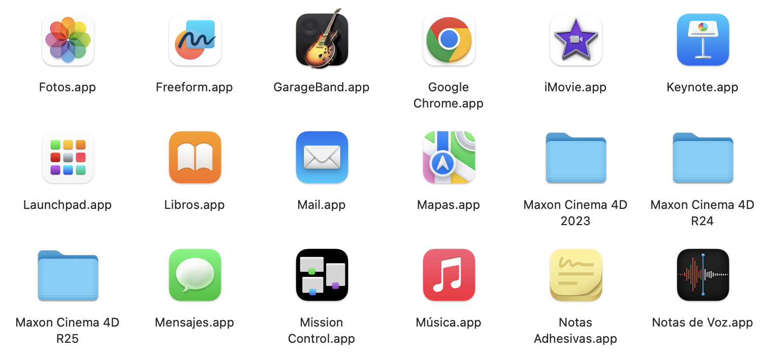 Nombre de aplicaciones finalizado en .… - Comunidad de Apple