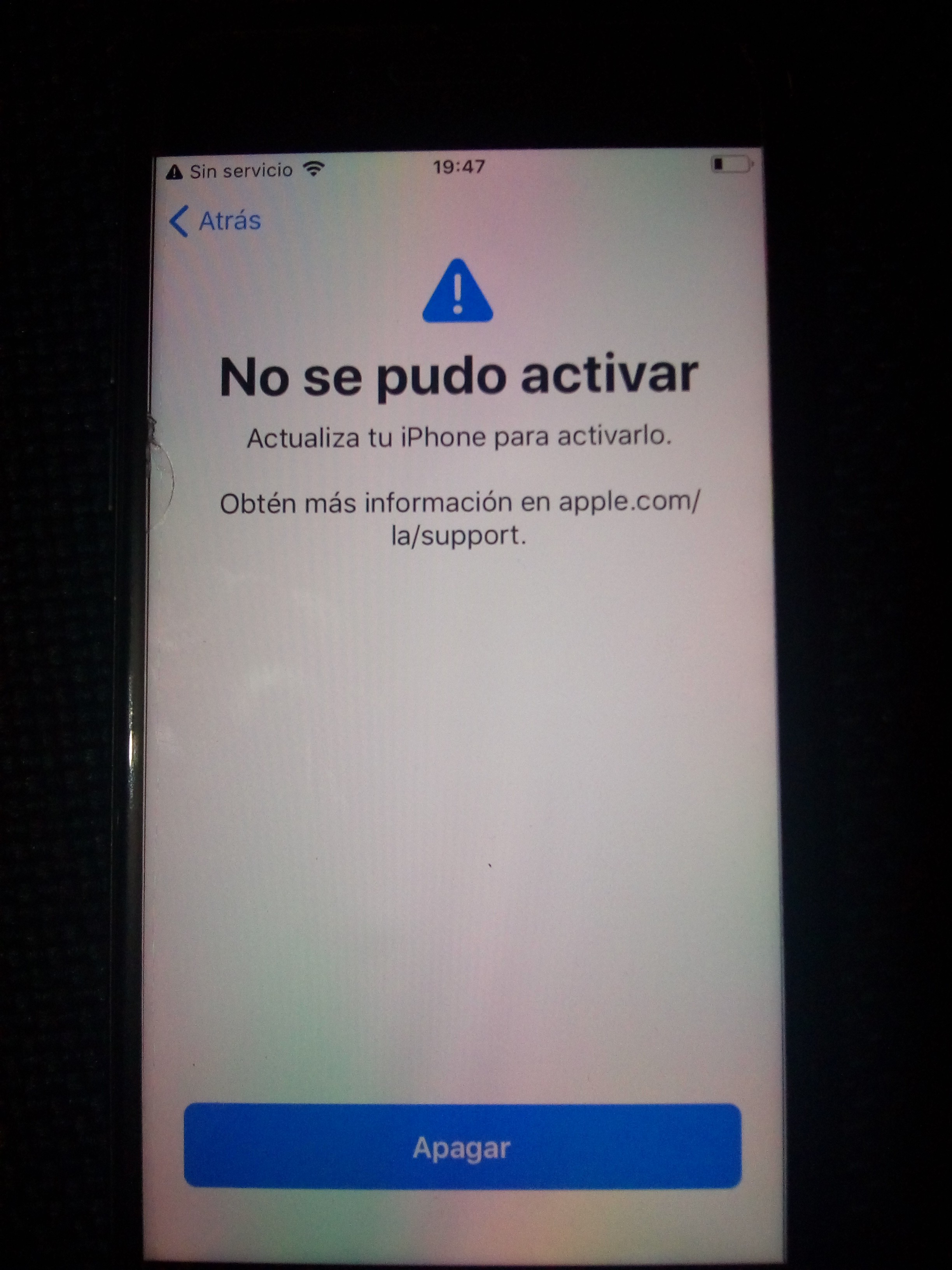 Error desconocido 75 al intentar actua… - Comunidad de Apple