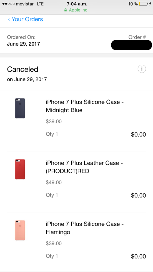 Porque cancelan la orden de compra de … - Comunidad de Apple