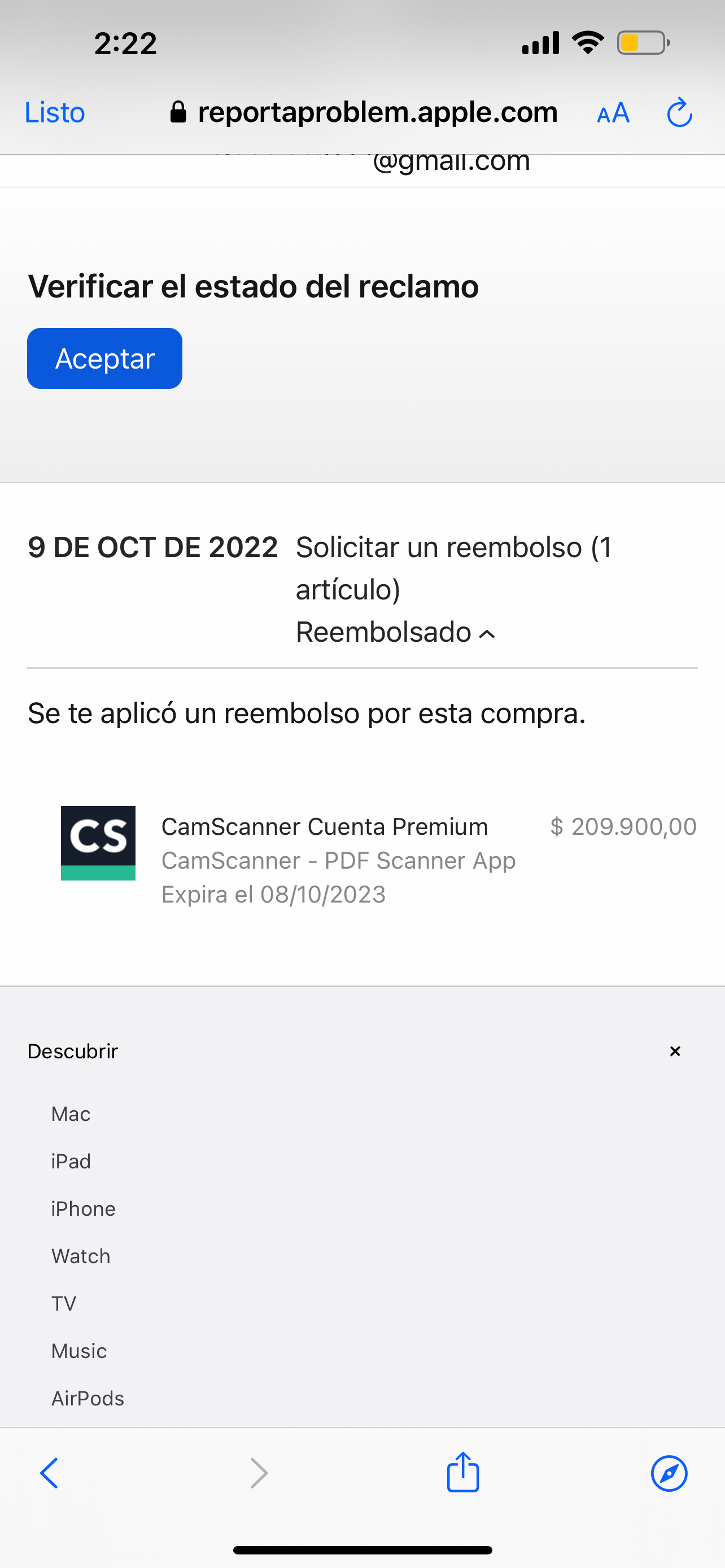 No recibí mi reembolso - Comunidad de Apple