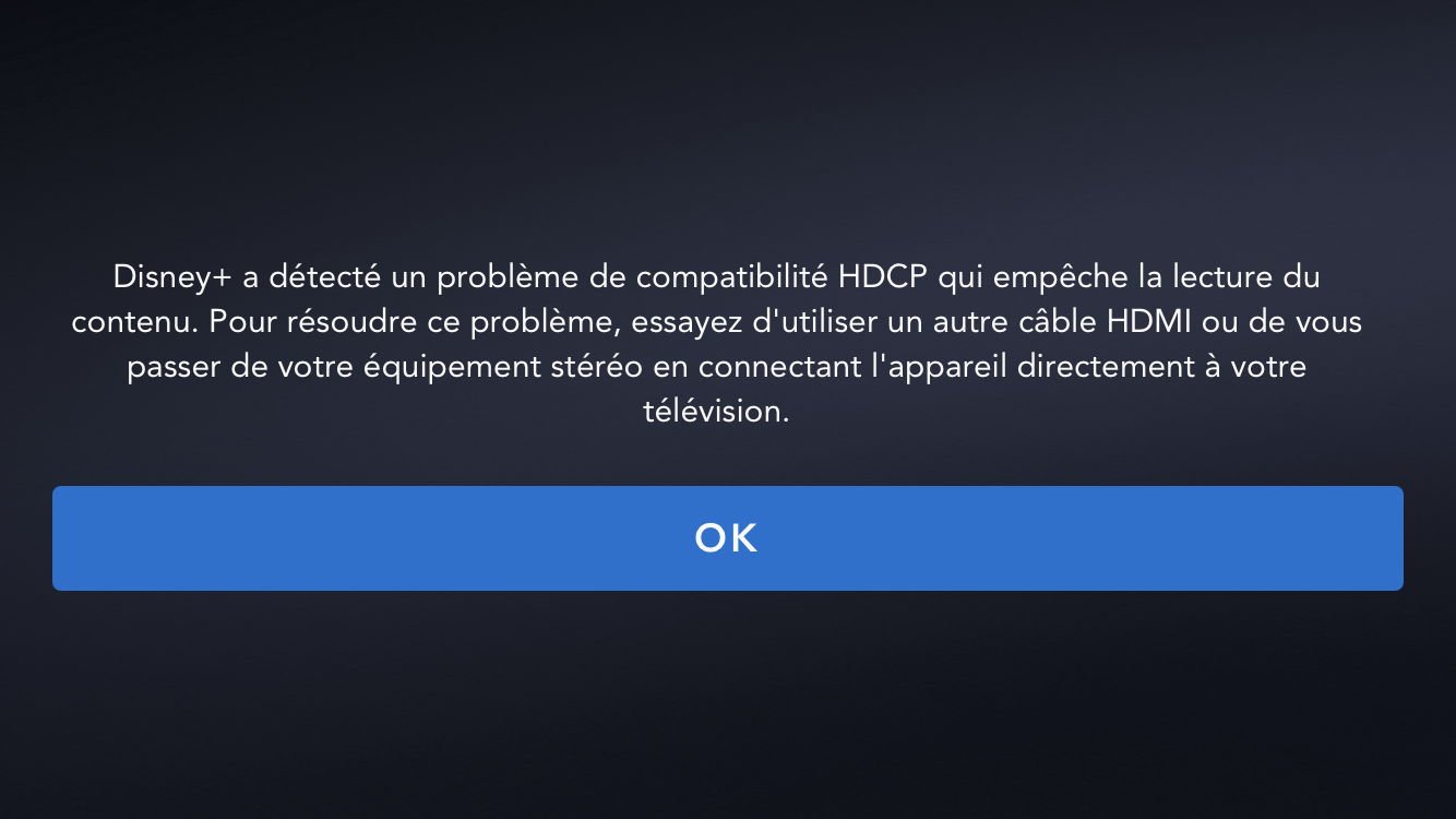 Problème de compatibilité HDCP du câble … - Communauté Apple