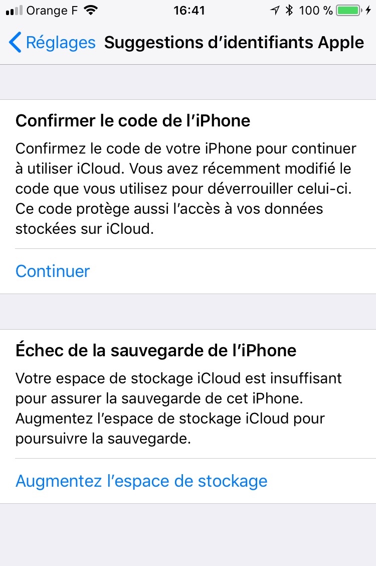 Confirmer le code l'iPhone - Communauté Apple
