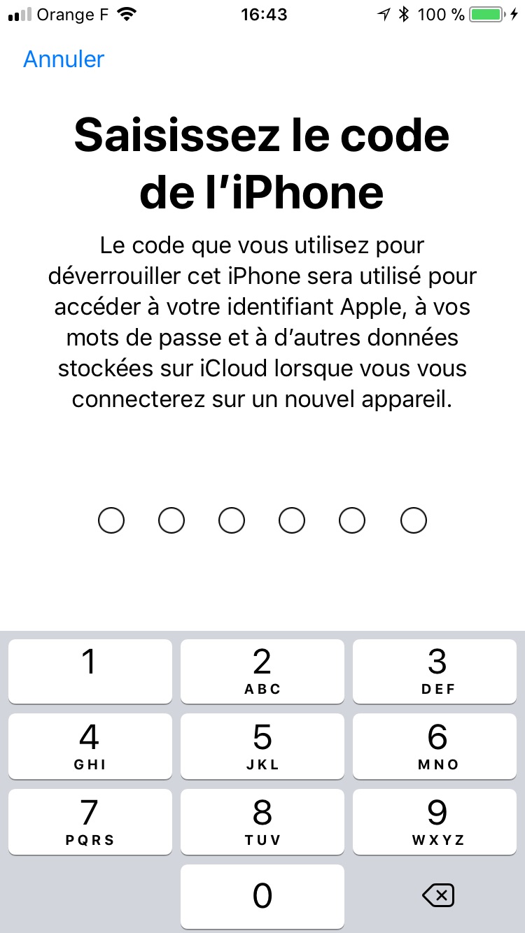 Confirmer le code l'iPhone - Communauté Apple