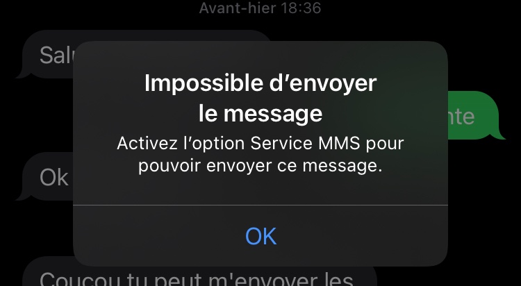Activer l'option Service MMS sur iPhone - Communauté Apple