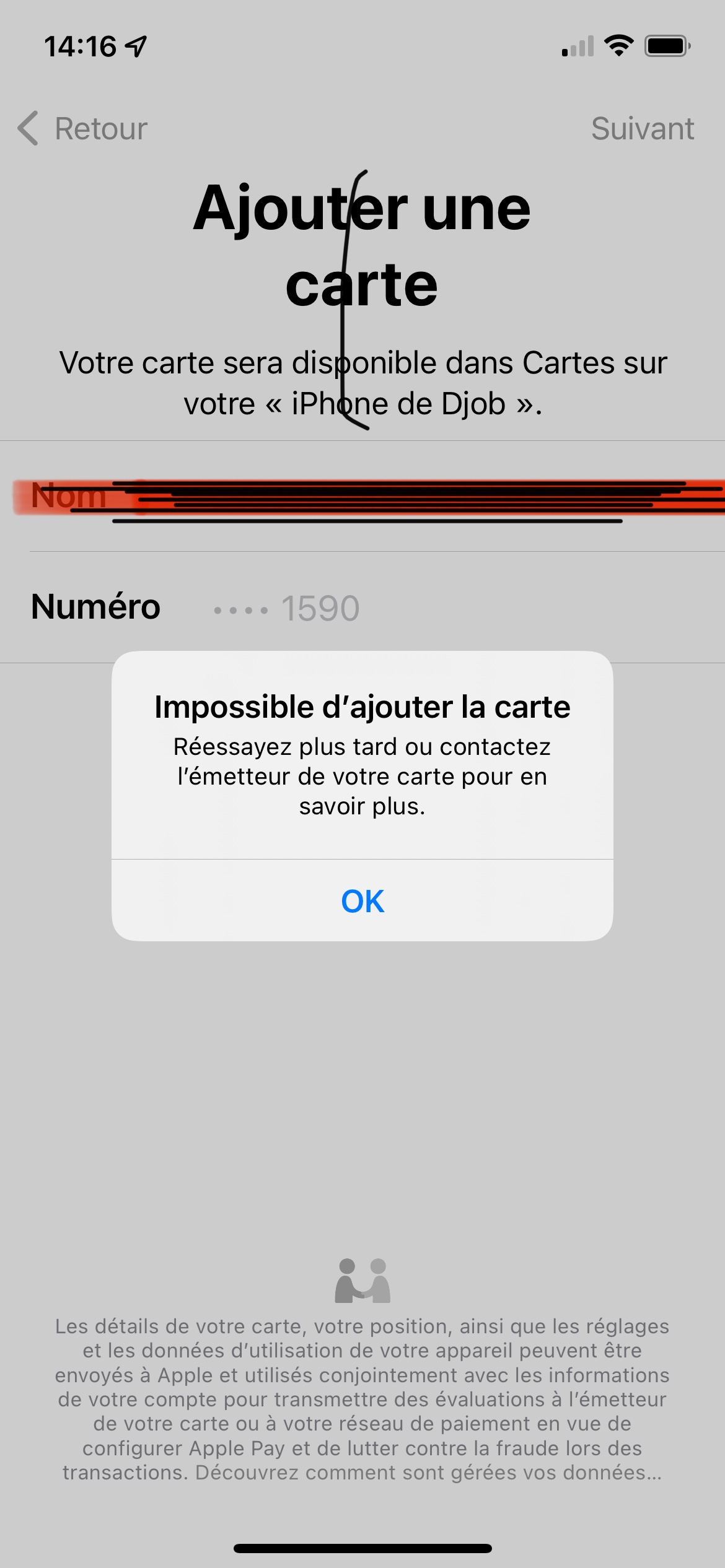 Je n’arrive pas à configurer ma carte su… - Communauté Apple