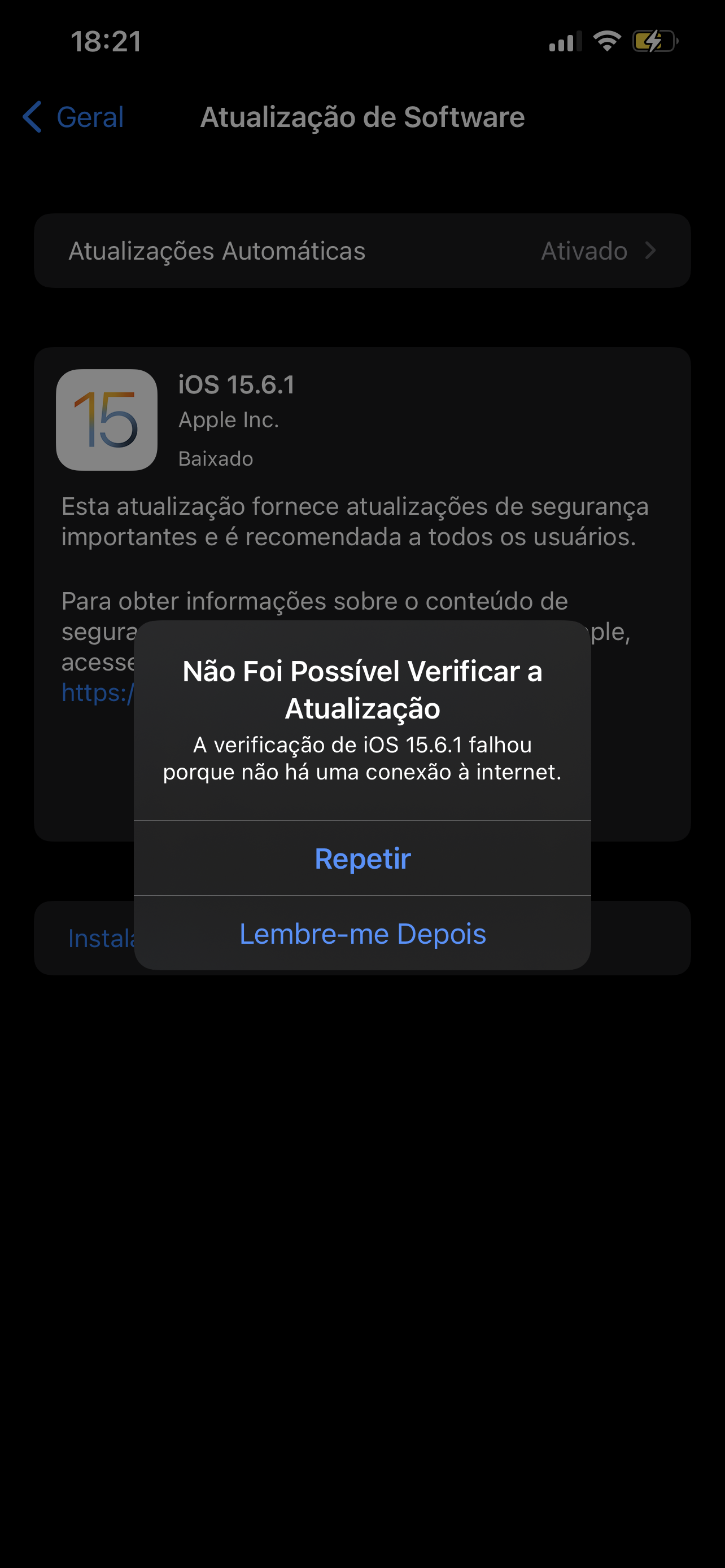 Não consigo atualizar meu iPhone 12 … - Comunidade da Apple